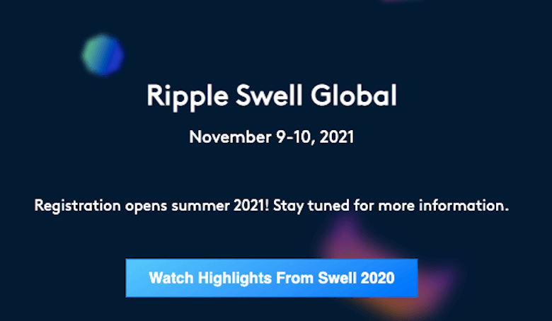 リップル社の年度イベント『Ripple Swell Global』、11月開催予定